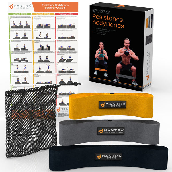 Exercise Booty Bands - Non-slip Resistance | Mantra Sports